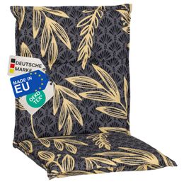 NYVI Gartenstuhl-Auflage Barcelona &ndash; Niedriglehnerauflage f&uuml;r Gartenst&uuml;hle Anzahl:1x;Dessin:Goldene Bl&auml;tter