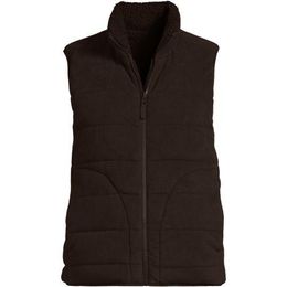LANDS' END Fleece-Steppweste zum Wenden f&uuml;r Damen, Damen, size: regular, Braun, Polyester, by Lands' End
