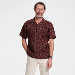 LANDS' END Premium Reinleinen-Hemd mit Kuba-Kragen f&uuml;r Herren, Herren, size: regular, Braun, Baumwolle/Leinen, by Lands' End