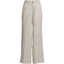 LANDS' END Leinenhose High Waist mit weitem Bein f&uuml;r Damen in Plus-Gr&ouml;&szlig;e, Damen, size: plus, Beige, Leinen, by Lands' End