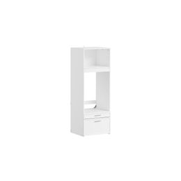 sobuy Waschmaschinen-Schrank, W&auml;schekommode, W&auml;schekabinett mit 2 Schubladen Wei&szlig; 66x60,5x186cm