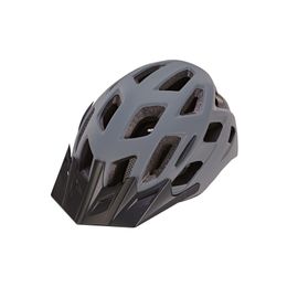 Prophete Fahrradhelm, sto&szlig;feste Hartschaum-Innenschale, mit LED-Licht und Reflektionsstreifen, Gr&ouml;&szlig;e: 55-58 cm, Farbe: grau