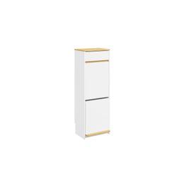 sobuy Abfalleimer-Schrank, M&uuml;lltonnen-Schrank, Schmutzw&auml;sche-Schrank mit 1 Schublade Wei&szlig;