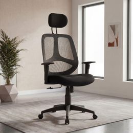 FineBuy B&uuml;rostuhl Stoff Chefsessel Schreibtischstuhl Drehstuhl B&uuml;rosessel