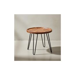 KADIMA DESIGN Couchtisch aus Sheeshamholz, Modernes Design mit Haarnadelbeinen