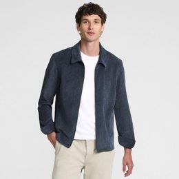 LANDS' END Cord-Hemdjacke f&uuml;r Herren, Herren, size: regular, Blau, Polyester/Nylon/Polyester-Mischung, by Lands' End