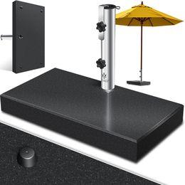 Kesser&reg; Granit Sonnenschirmst&auml;nder mit Edelstahlrohr, Hochwertiger Schirmst&auml;nder Sockel 30KG - f&uuml;r Schirmst&ouml;cke bis 16-48 mm, Inkl. Transport Griff Garten Balkonschirmst&auml;nder