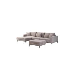 Home Deluxe Sofa BELLANO M - 238 x 188 cm Links Cord Beige