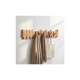 Home Deluxe Garderobenleiste PORTE Nussbraun - 56 x 15 cm