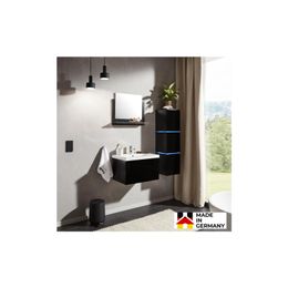 Home Deluxe Badm&ouml;bel Komplettset WANGEROOGE L - Schwarz Made in Germany