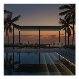 Weide Deluxe Elektrischer Pavillon Terrassen&uuml;berdachung Aluminium Led 3X6 M