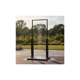 Home Deluxe Solardusche mit Bodenplatte PAROS - Anthrazit