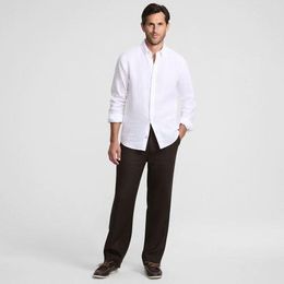 LANDS' END Premium Reinleinen-Hose, Herren, size: regular, Sonstige, Leinen, by Lands' End
