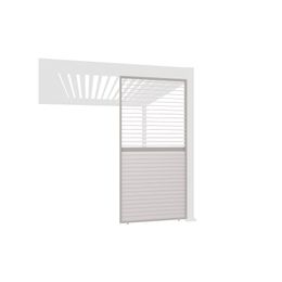 Weide Horizontale Lamellenwand F&uuml;r Weide Pergola Aus Aluminium In Ivory Sand1.13 Meter