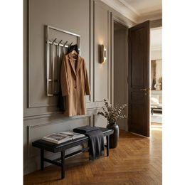 KADIMA DESIGN Wandgarderobe Metall Silber Modern 60x100x7,5 cm Hakenleiste Wandpaneel