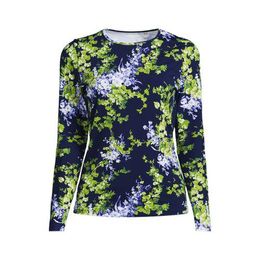 LANDS' END Schnelltrocknendes UPF 50 Sonnenschutz-Badeshirt f&uuml;r Damen in Plus-Gr&ouml;&szlig;e, Damen, size: plus, Blau, Nylon-Mischung, by Lands' End