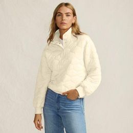 LANDS' END Sweatshirt mit Steppung f&uuml;r Damen in Petite-Gr&ouml;&szlig;e, Damen, size: petite, Elfenbein, Polyester/Viskose, by Lands' End