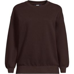 LANDS' END Sweatshirt SERIOUS SWEATS f&uuml;r Damen, Damen, size: regular, Braun, Elasthan/Baumwoll-Mischung/Polyester-Mischung, by Lands' End