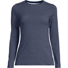 LANDS' END Shirt aus Baumwolle/Modal-Mix mit Rundausschnitt f&uuml;r Damen in Petite-Gr&ouml;&szlig;e, Damen, size: petite, Blau, Baumwolle Modal, by Lands' End