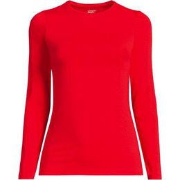 LANDS' END Shirt aus Baumwolle/Modal-Mix mit Rundausschnitt f&uuml;r Damen in Plus-Gr&ouml;&szlig;e, Damen, size: plus, Rot, Elasthan/Baumwolle Modal, by Lands' End