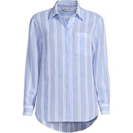 LANDS' END Premium Reinleinen-Bluse f&uuml;r Damen in Plus-Gr&ouml;&szlig;e, Damen, size: plus, Blau, Leinen, by Lands' End