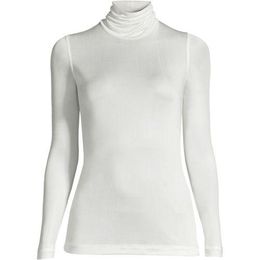 LANDS' END Seidenunterhemd mit Rollkragen f&uuml;r Damen in Petite-Gr&ouml;&szlig;e, Damen, size: petite, Elfenbein, Seide, by Lands' End