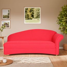 3-Sitzer Sofa Loretta mit rechter Armlehne, ca. 193 x 83 x 85 cm - Rosa