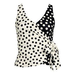 LANDS' END Tankini-Top mit seitlichem Bindeband f&uuml;r Damen in Plus-Gr&ouml;&szlig;e, Damen, size: plus, Schwarz, Elasthan/Polyester-Mischung/Nylon-Mischung, by Lands' End