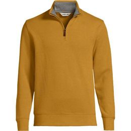 LANDS' END Rei&szlig;verschluss-Pullover aus Bedford-Ripp f&uuml;r Herren, Herren, size: regular, Gelb, Baumwolle, by Lands' End