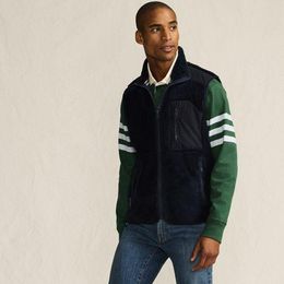 LANDS' END Teddy-Weste f&uuml;r Herren, Herren, size: regular, Blau, Polyester, by Lands' End