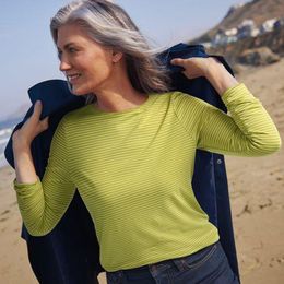 LANDS' END Shirt aus Baumwolle/Modal-Mix mit Rundausschnitt f&uuml;r Damen, Damen, size: regular, Gr&uuml;n, Elasthan/Baumwolle Modal, by Lands' End