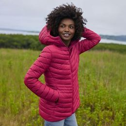 LANDS' END Daunenjacke WANDERWEIGHT Verstaubar Ultraleicht mit Kapuze f&uuml;r Damen, Damen, size: regular, Pink, Nylon/Daunen, by Lands' End