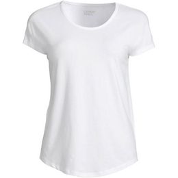 LANDS' END Shirt aus Baumwolle/Modal-Mix mit Ballett-Ausschnitt f&uuml;r Damen in Plus-Gr&ouml;&szlig;e, Damen, size: plus, Wei&szlig;, Baumwolle Modal, by Lands' End