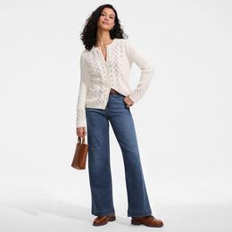 LANDS' END All-Day CoolMax Jeans Mid Waist mit weitem Bein, Damen, size: regular, Blau, by Lands' End