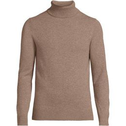 LANDS' END Kaschmir-Rollkragenpullover f&uuml;r Herren, Herren, size: regular, Braun, Kaschmir, by Lands' End