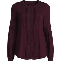 LANDS' END Biesenshirt aus Baumwoll/Modalmix f&uuml;r Damen in Petite-Gr&ouml;&szlig;e, Damen, size: petite, Rot, Baumwoll-Mischung/Viskose-Mischung, by Lands' End