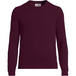 LANDS' END Kaschmirpullover mit rundem Ausschnitt f&uuml;r Herren, Herren, size: regular, Rot, Kaschmir, by Lands' End