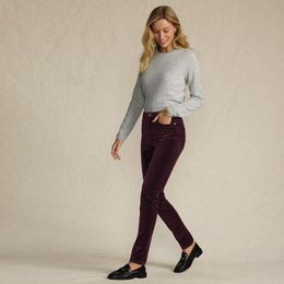 LANDS' END Slim Fit Samthose High Waist f&uuml;r Damen, Damen, size: regular, Rot, Baumwoll-Mischung, by Lands' End