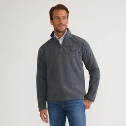 LANDS' END Anyweather Fleece-Pullover mit Rei&szlig;verschluss in Tall-Gr&ouml;&szlig;e, Herren, size: tall, Schwarz, Polyester, by Lands' End