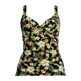 LANDS' END Tankinitop CHLORRESISTENT mit V-Ausschnitt f&uuml;r Damen in Plus-Gr&ouml;&szlig;e, Damen, size: plus, Schwarz, Nylon-Mischung, by Lands' End