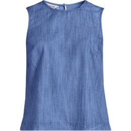 LANDS' END &Auml;rmelloses Top aus Lyocell-Mix in Plus-Gr&ouml;&szlig;e, Damen, size: plus, Blau, Baumwolle/Lyocell (Viskose), by Lands' End