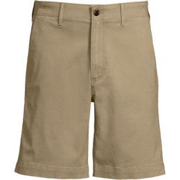 LANDS' END Classic Fit Stretch-Chinoshorts mit Komfortbund f&uuml;r Herren, 23 cm, Herren, size: regular, Braun, Elasthan/Baumwoll-Mischung, by Lands' End