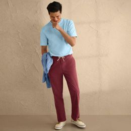 LANDS' END Entspannte Schlupfbund-Hose f&uuml;r Herren, Herren, size: regular, Braun, Elasthan/Baumwoll-Mischung, by Lands' End