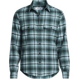 LANDS' END Freizeithemd mit Waffelstruktur f&uuml;r Herren, Herren, size: regular, Gr&uuml;n, Baumwolle, by Lands' End