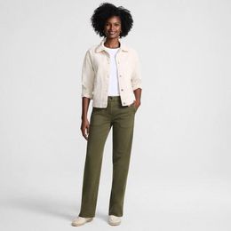 LANDS' END Lange Chino-Hose Mid Waist f&uuml;r Damen, Damen, size: regular, Gr&uuml;n, Baumwolle/Lyocell (Viskose)/Baumwoll-Mischung, by Lands' End