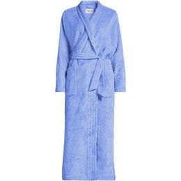 LANDS' END Bademantel aus Pl&uuml;sch-Fleece f&uuml;r Damen in Plus-Gr&ouml;&szlig;e, Damen, size: plus, Blau, Polyester, by Lands' End