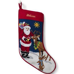 LANDS' END Gobelin-Weihnachtsstrumpf, Damen, size: regular, Sonstige, Baumwolle/Wolle, by Lands' End