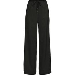 LANDS' END Weite Hose aus geb&uuml;rstetem Flanell mit Streifendetail f&uuml;r Damen, Damen, size: regular, Grau, by Lands' End
