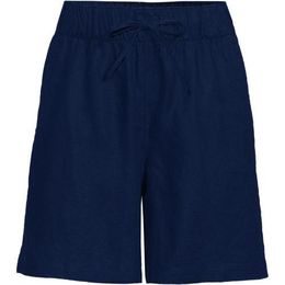 LANDS' END Premium Reinleinen-Schlupfshorts f&uuml;r Damen in Plus-Gr&ouml;&szlig;e, Damen, size: plus, Blau, Leinen, by Lands' End