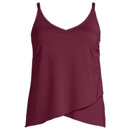 LANDS' END Tankinitop mit Tulpensaum chlorresistent f&uuml;r Damen, Damen, size: regular, Rot, Nylon-Mischung, by Lands' End
